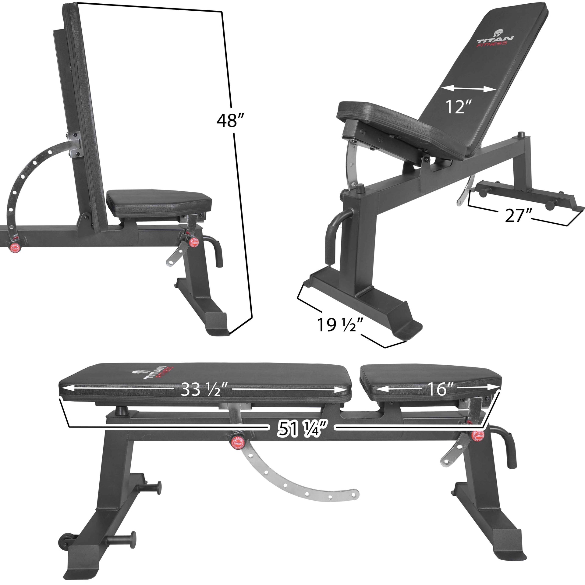 Scratch and Dent - Incline Bench 650 lb Capacity - FINAL SALE – Titan ...