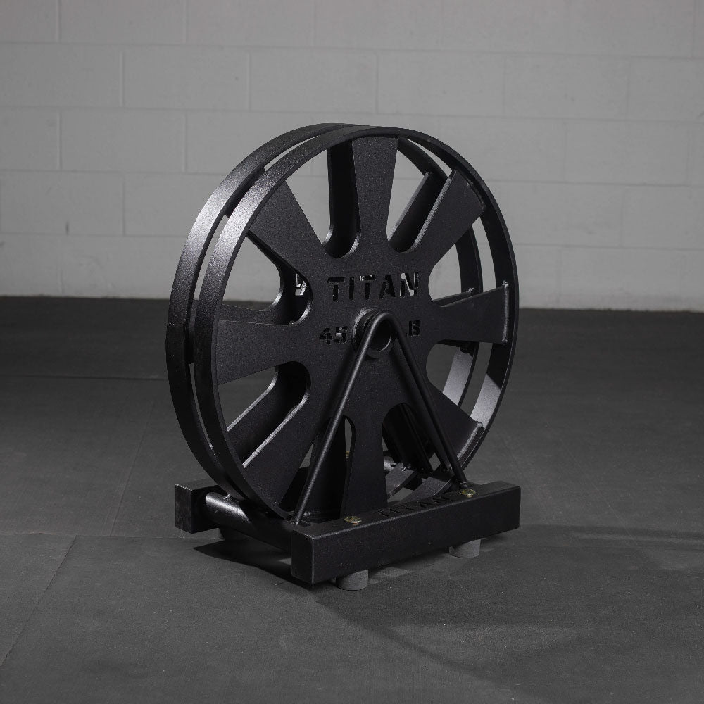 Scratch and Dent, Horizontal Wagon Wheel Storage | Titan Fitness