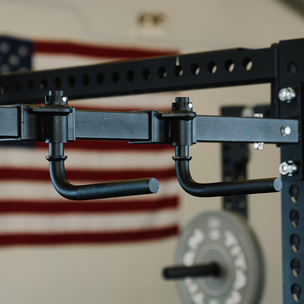 Adjustable Handle Pull Up Bar - Rack Mounted | Titan Fitness
