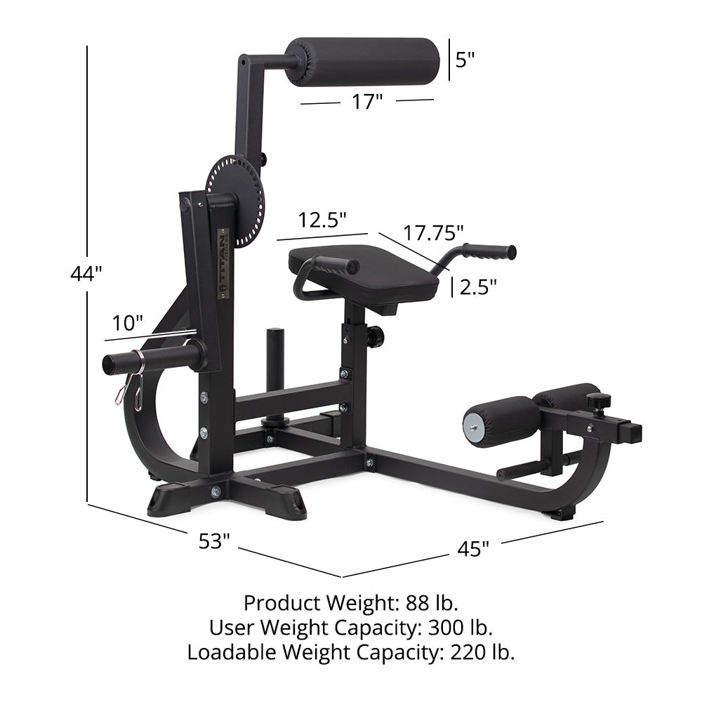 Seated Ab & Back Extension Machine | Titan Fitness