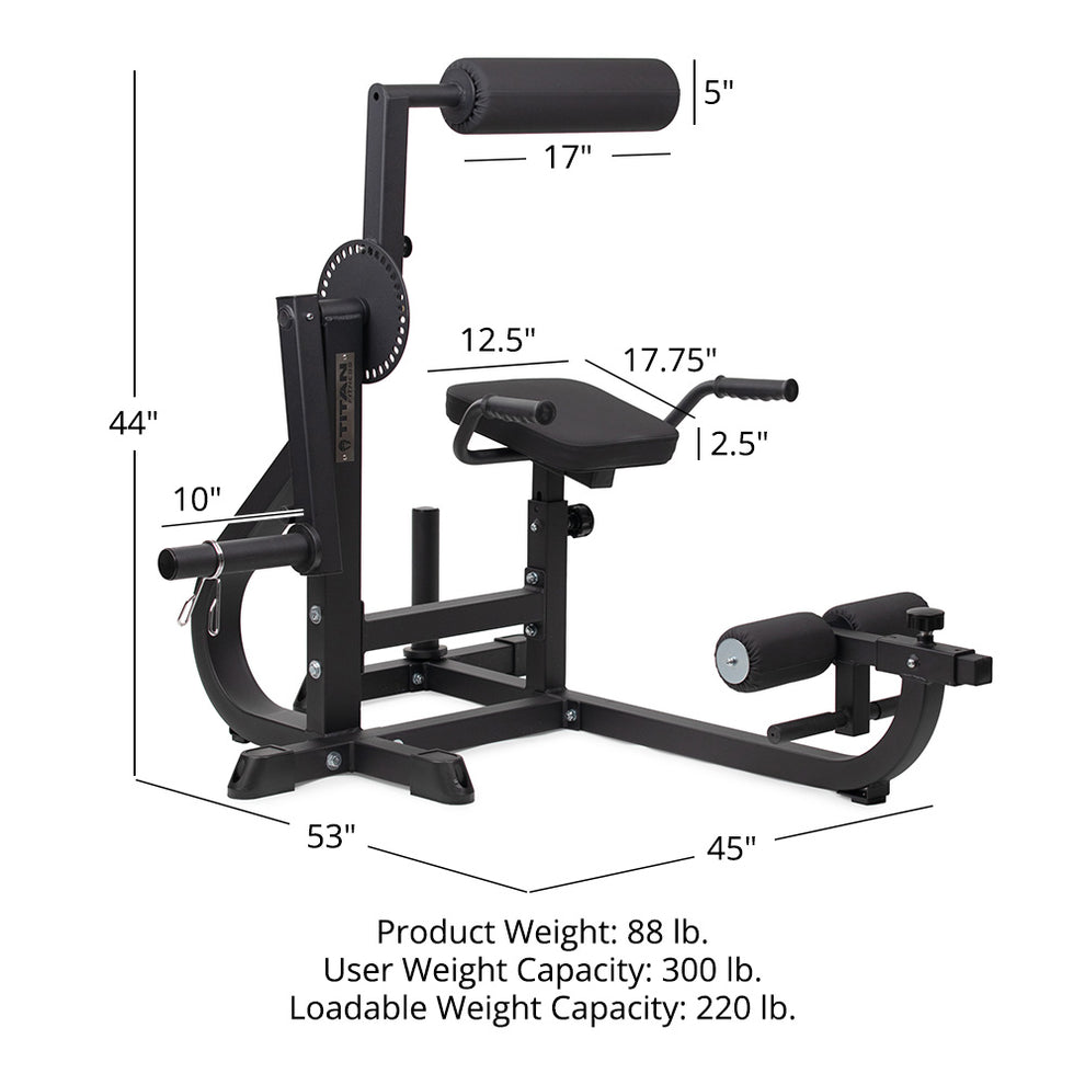 Seated Ab & Back Extension Machine | Titan Fitness