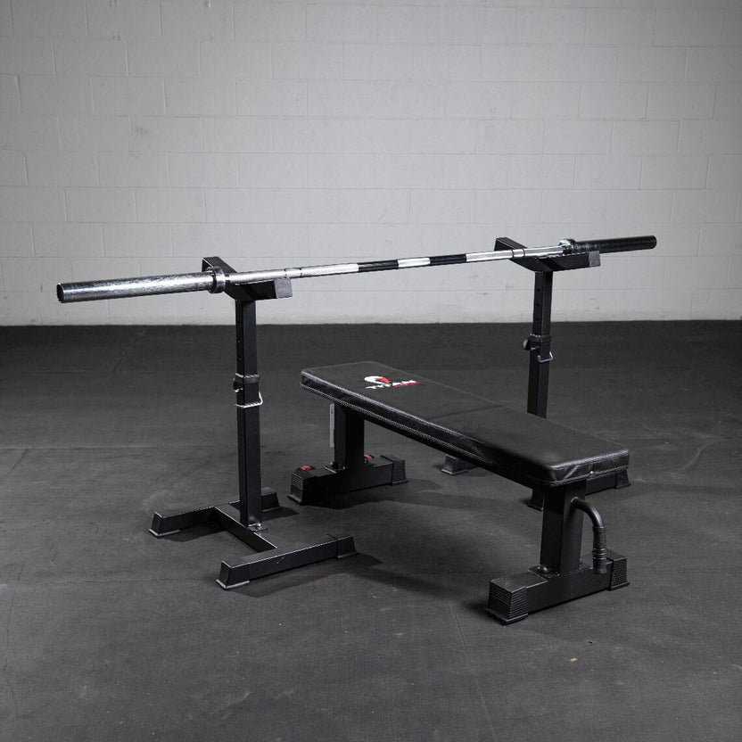 Independent Bench Press Spotter Stands – Titan Fitness