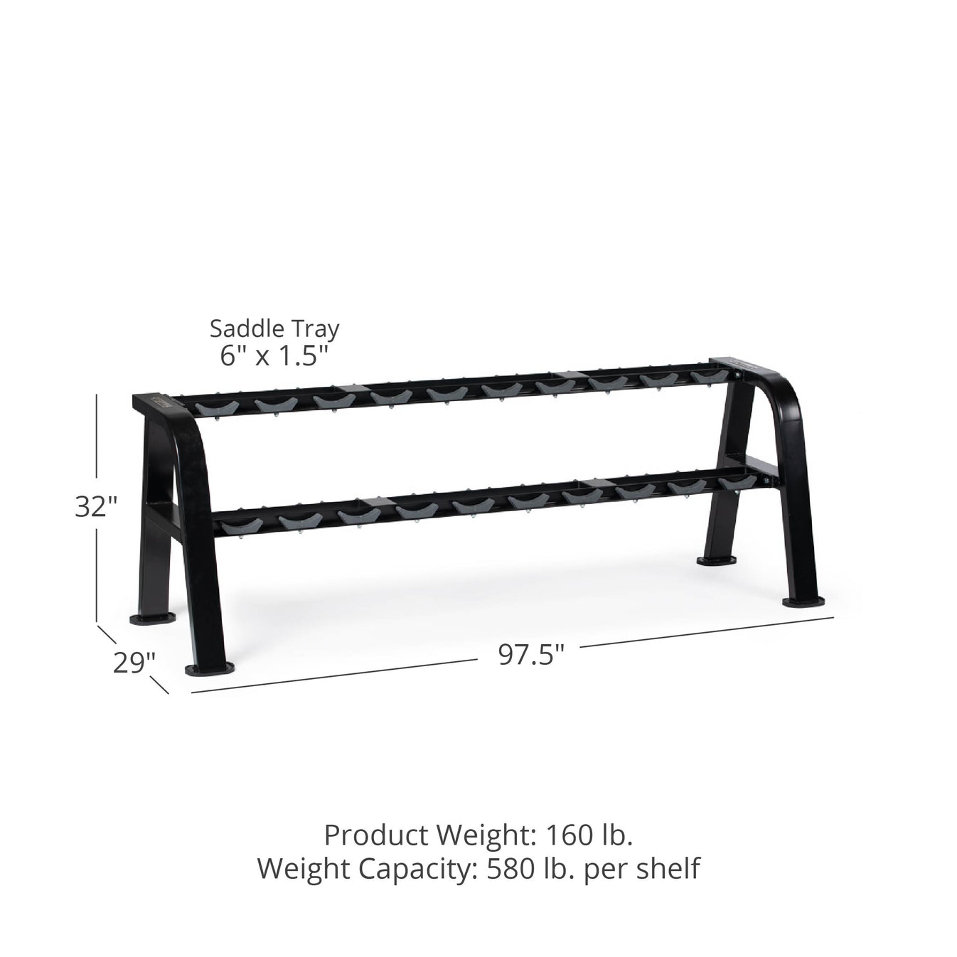2 Tier Saddle Dumbbell Rack | Titan Fitness