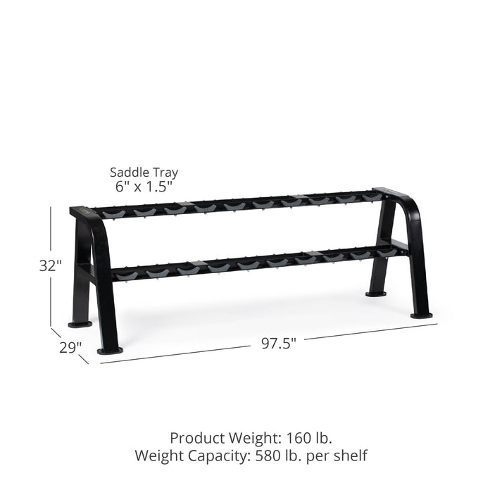 2 Tier Saddle Dumbbell Rack | Titan Fitness