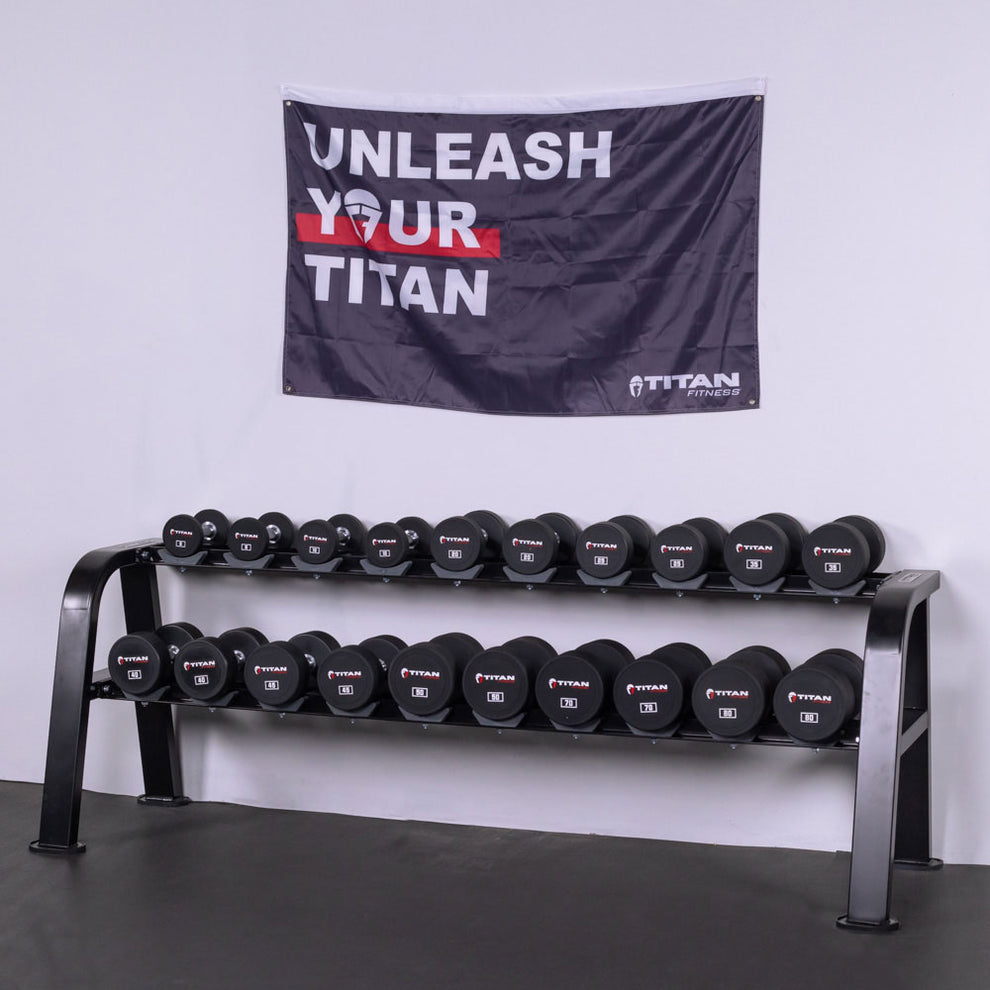 2 Tier Saddle Dumbbell Rack | Titan Fitness