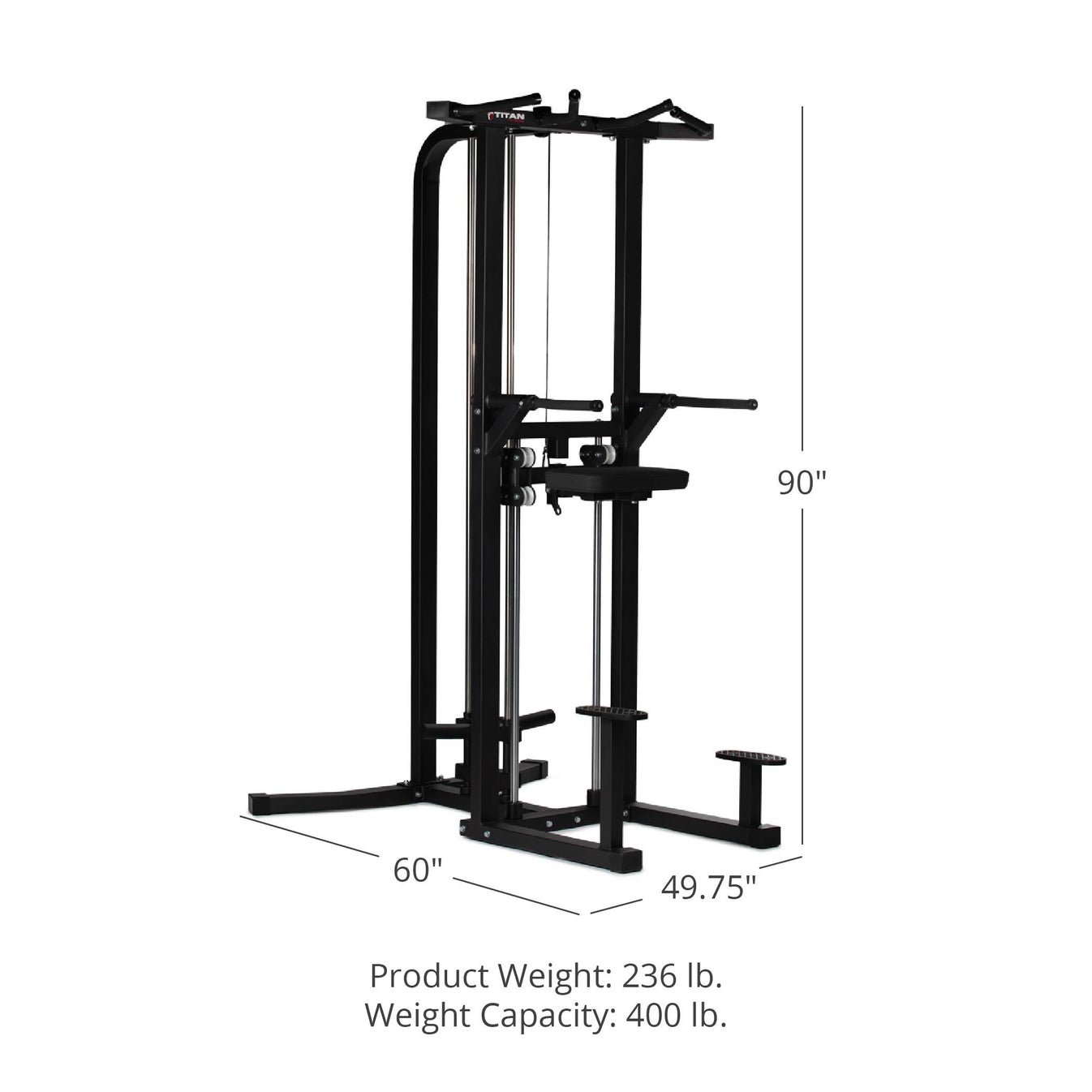 Plate-Loaded Assisted Pull-Up & Dip Machine | Titan Fitness