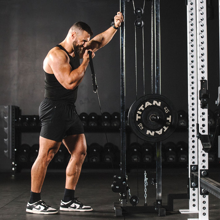 Wall and Rack Mounted Pulley Tower | Titan Fitness