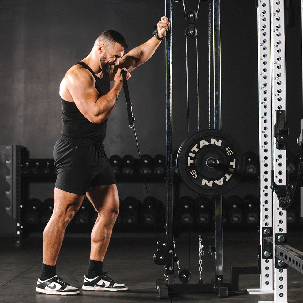 Wall and Rack Mounted Pulley Tower | Titan Fitness