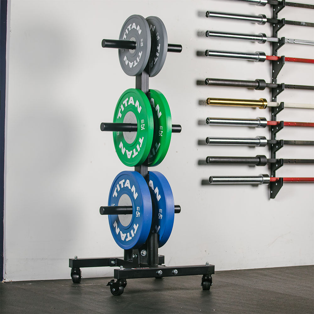 Portable Weight Plate and Barbell Storage Tree – Titan Fitness