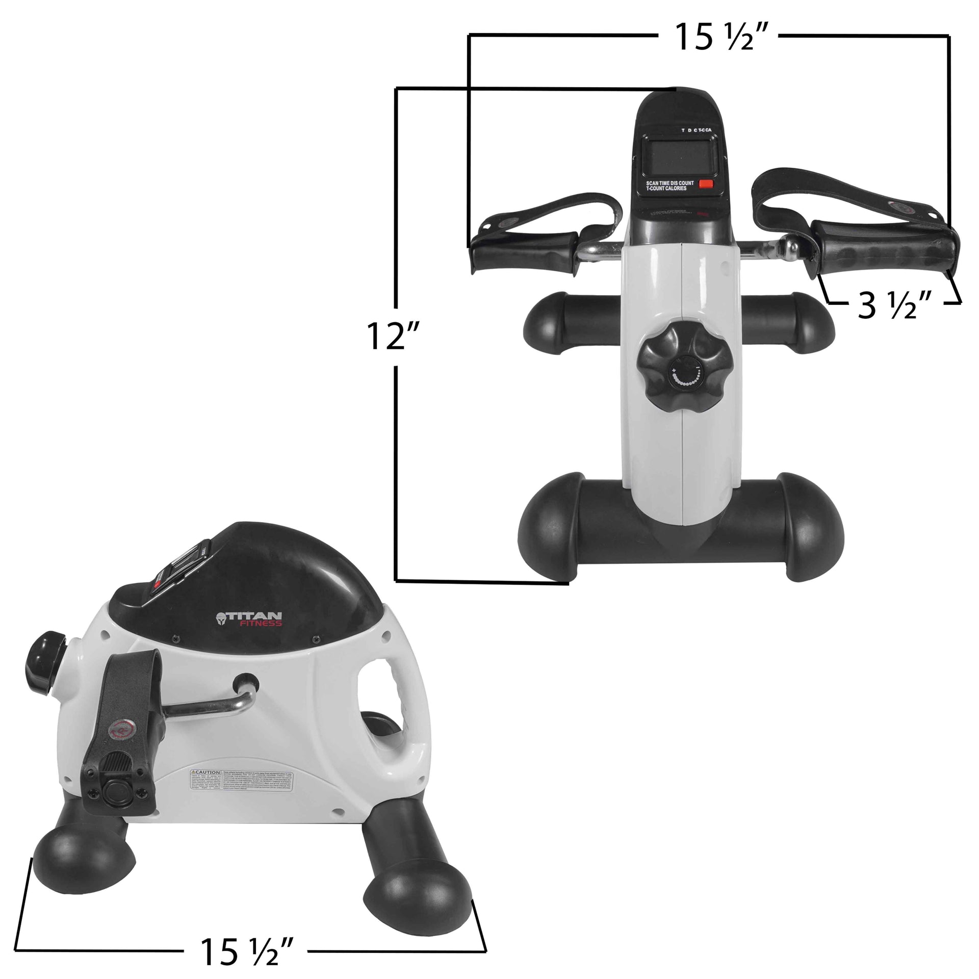 Scratch and Dent, Mini Pedal Exercise Bike w/ LCD Display – Titan Fitness