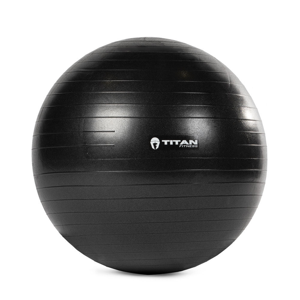 55cm Black Exercise Stability Ball – Titan Fitness
