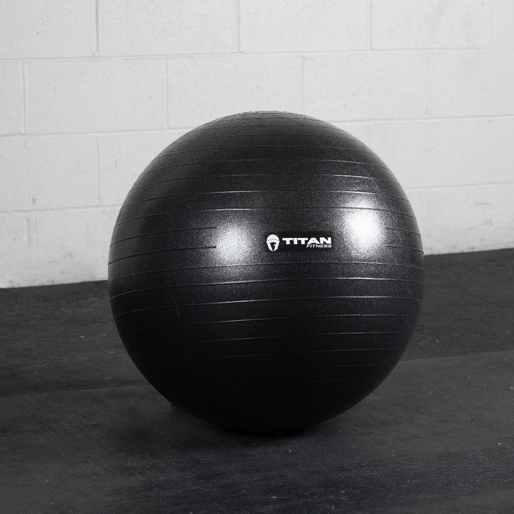 55cm Black Exercise Stability Ball – Titan Fitness
