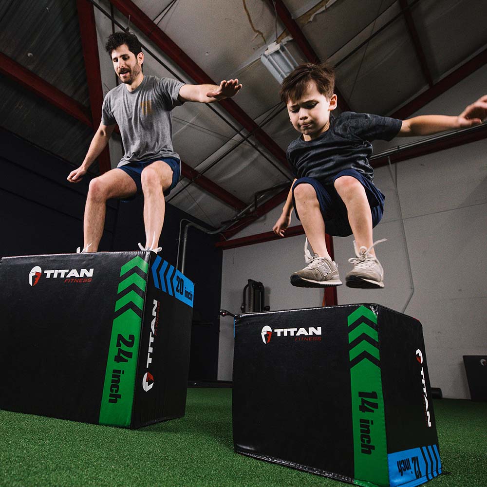 Youth 3-In-1 Heavy Foam Plyo Box – 12" x 14" x 16" – Titan Fitness
