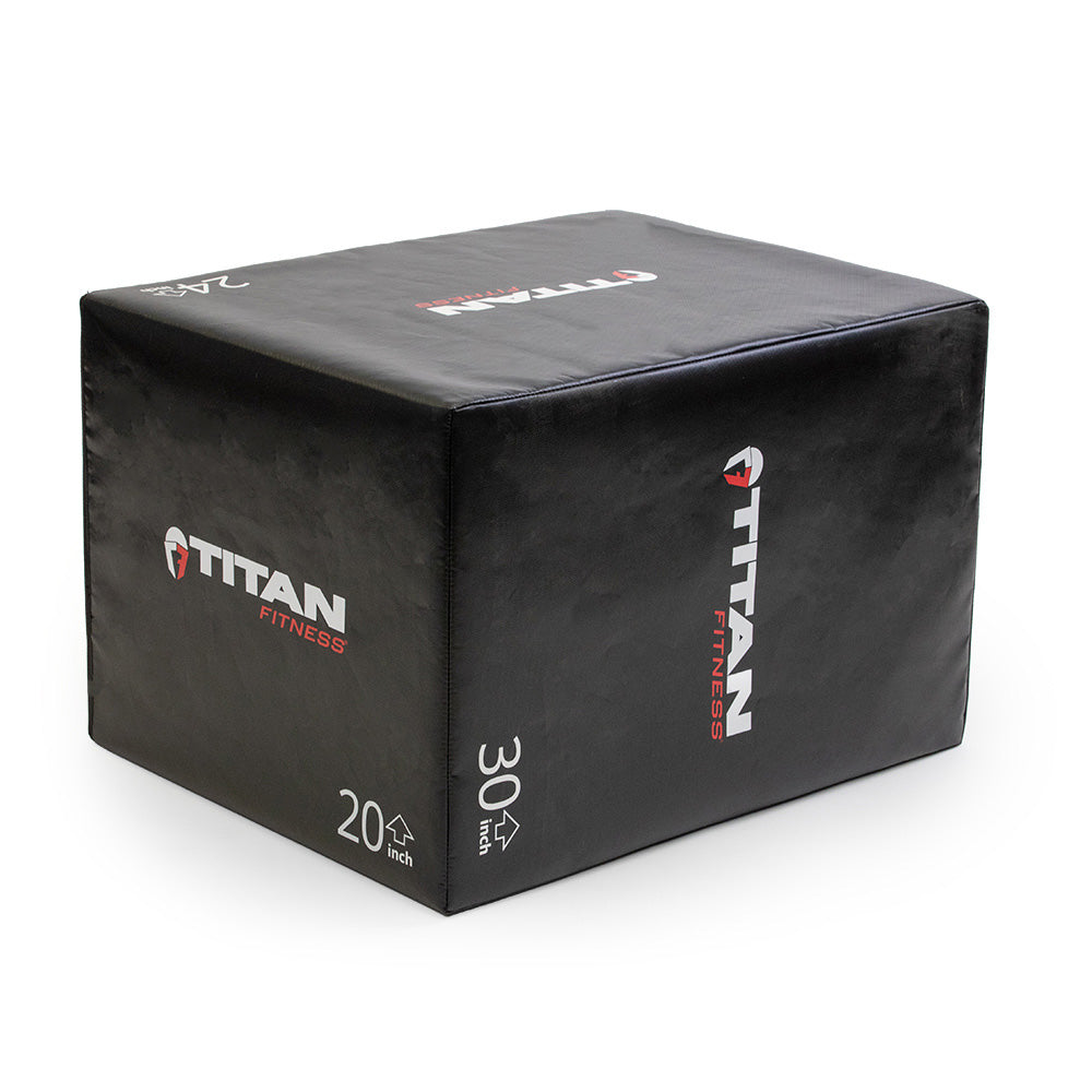 3-in-1 Soft Foam Plyometric Box – 20" x 24" x 30" | Titan Fitness
