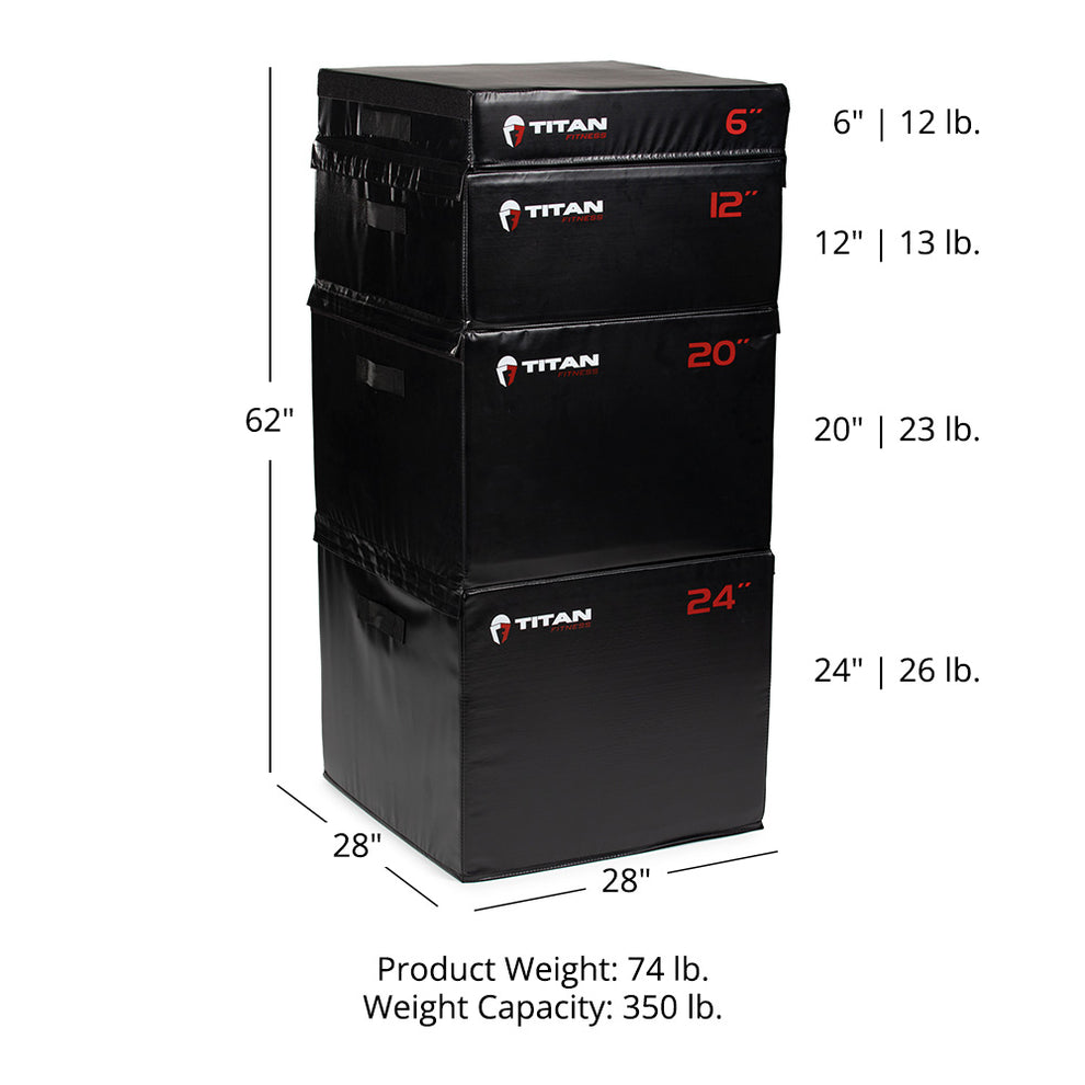Stackable Soft Foam Plyometric Boxes – Titan Fitness