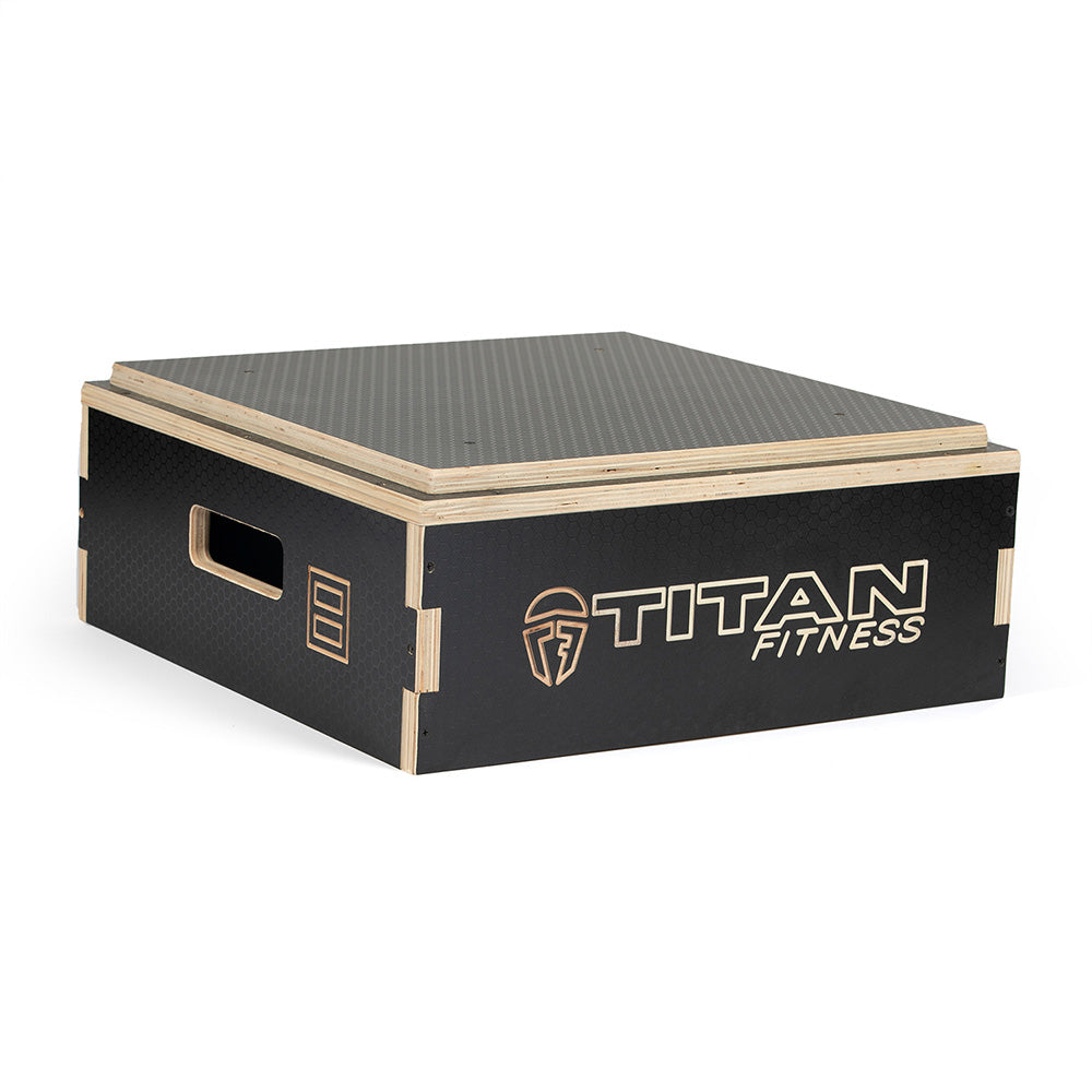 Scratch and Dent, 8" Stackable Wooden Plyo Box | Titan Fitness