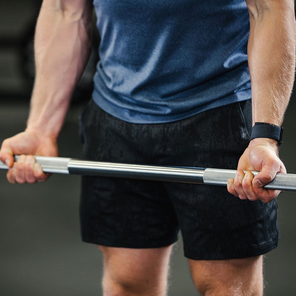 50 lb Straight Fixed Rubber Barbell | Titan Fitness