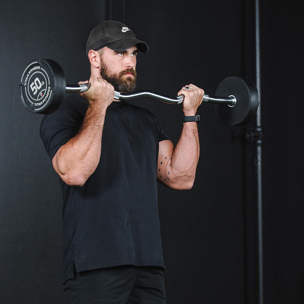 50 lb Fixed EZ Curl Bar | Titan Fitness