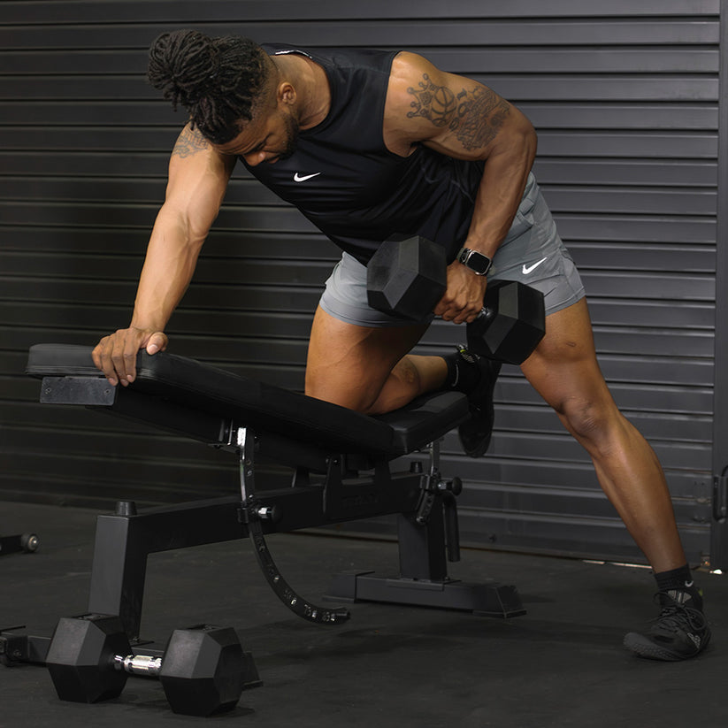 100 lb Rubber Hex Dumbbell Sets | Titan Fitness