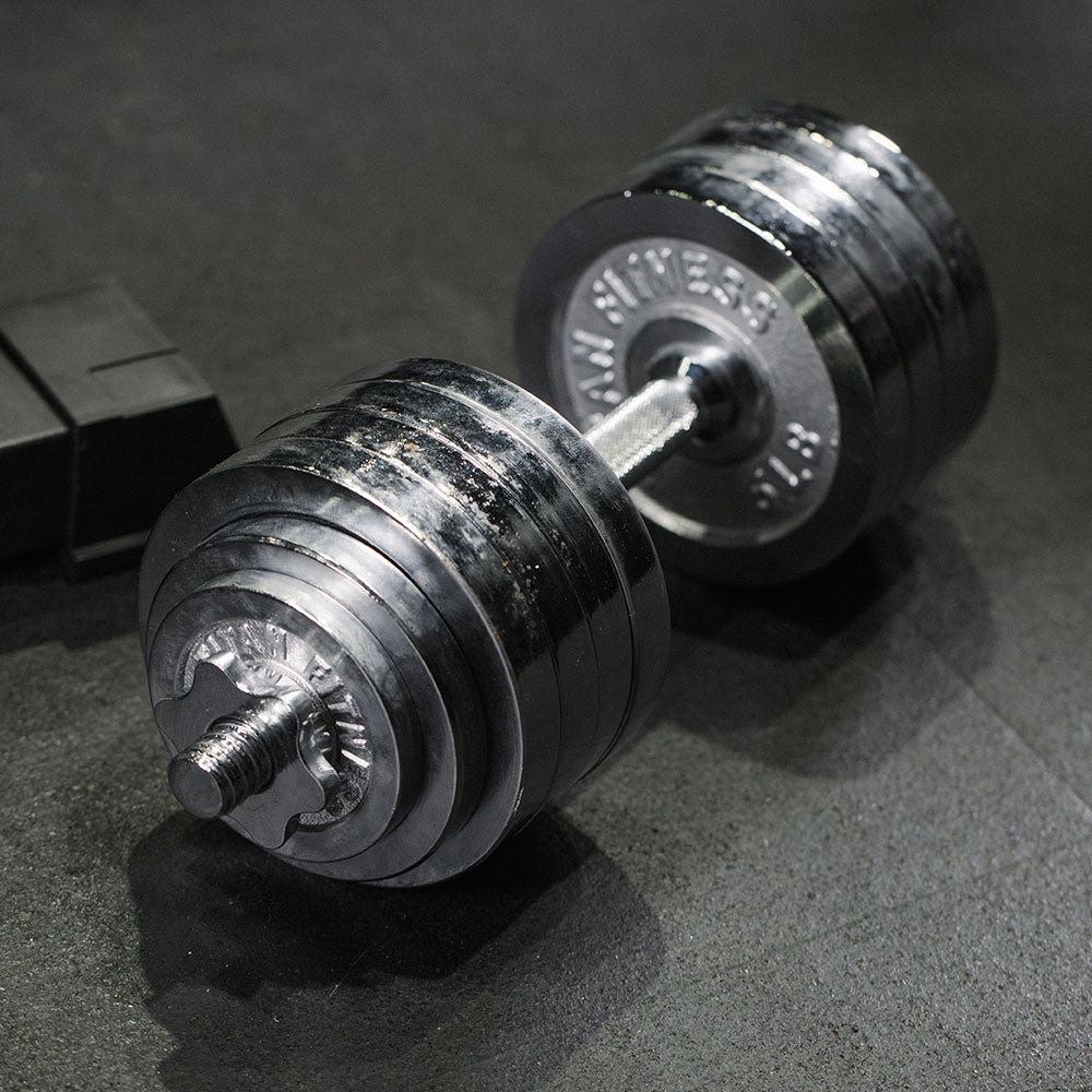 105 LB Set Adjustable Chrome Dumbbells | Titan Fitness