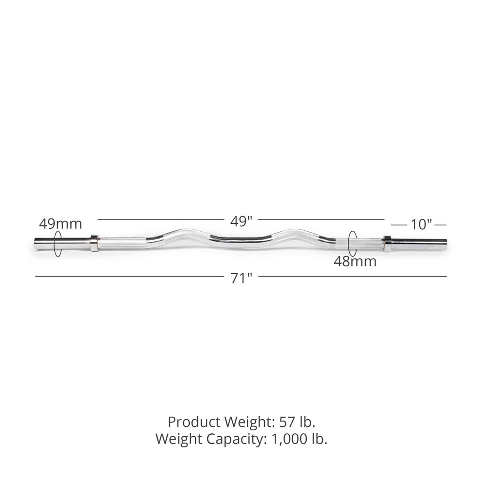 Rackable EZ Curl Fat Bar – Titan Fitness