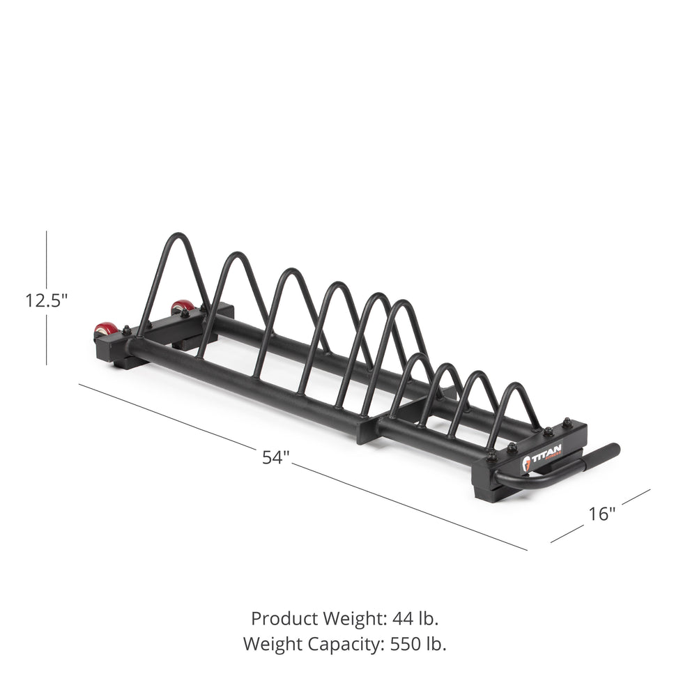 Horizontal Weight Plate Storage With Wheels – Titan Fitness