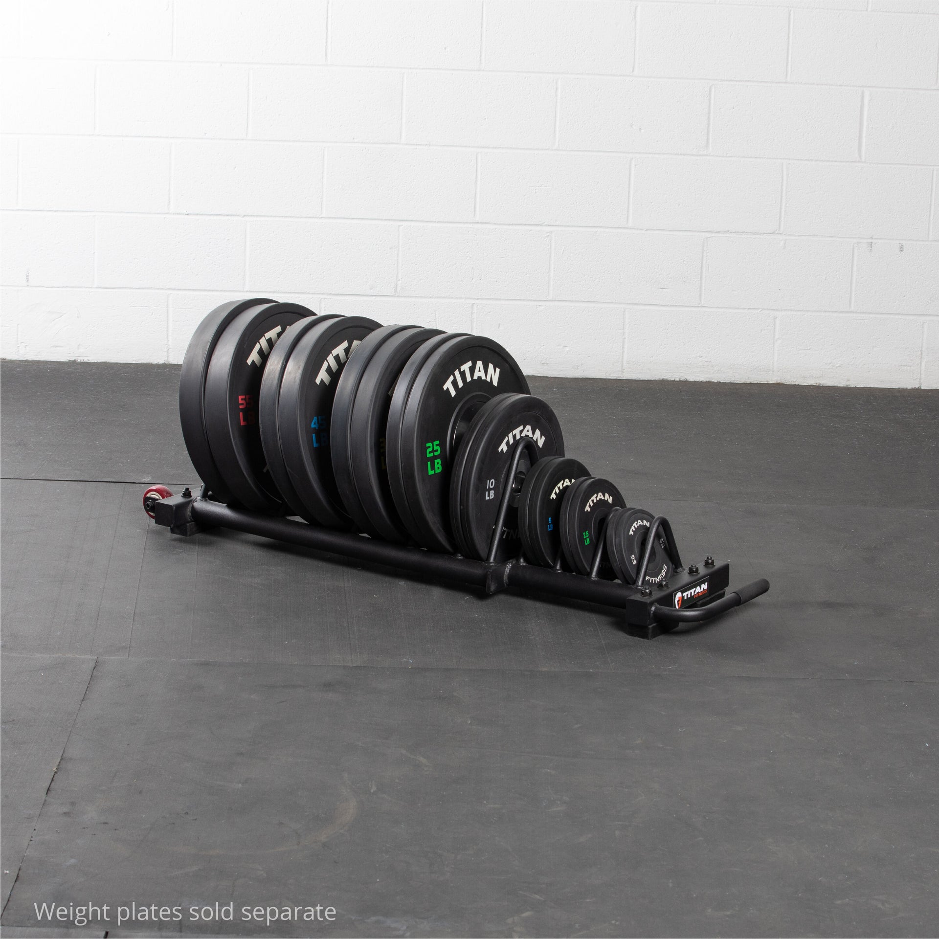 Horizontal Weight Plate Storage With Wheels – Titan Fitness