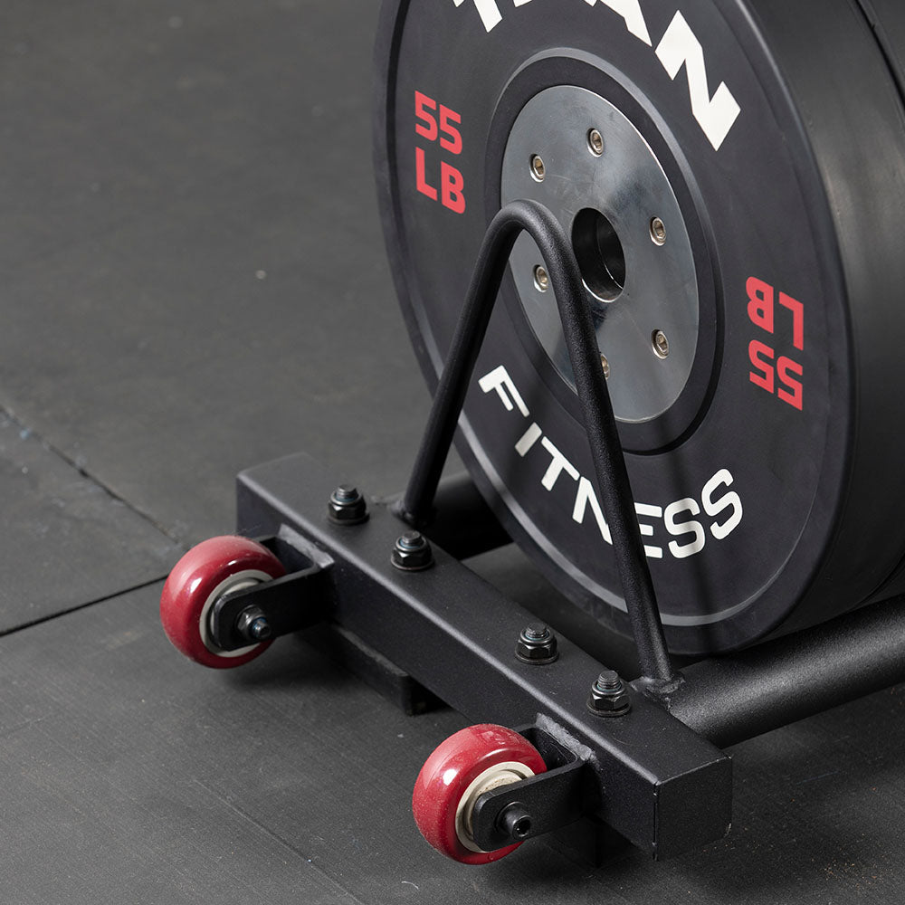 Horizontal Weight Plate Storage With Wheels – Titan Fitness