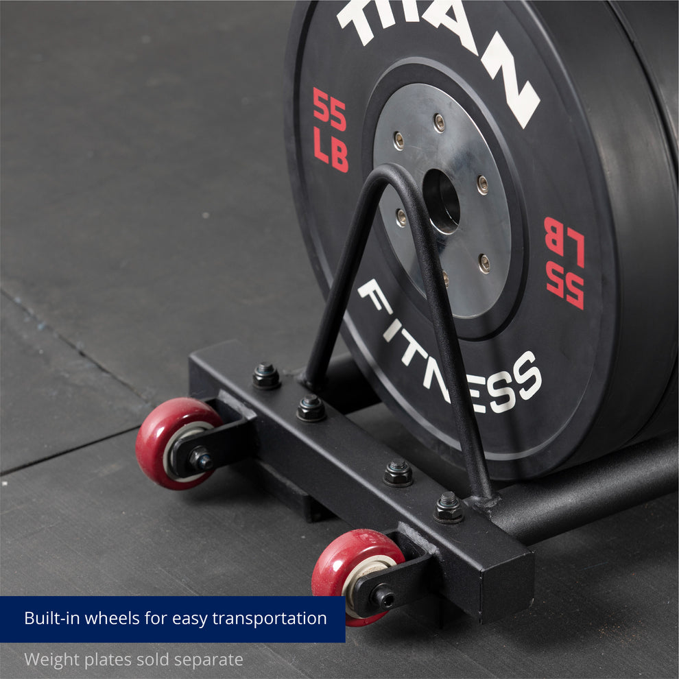 Horizontal Weight Plate Storage With Wheels – Titan Fitness
