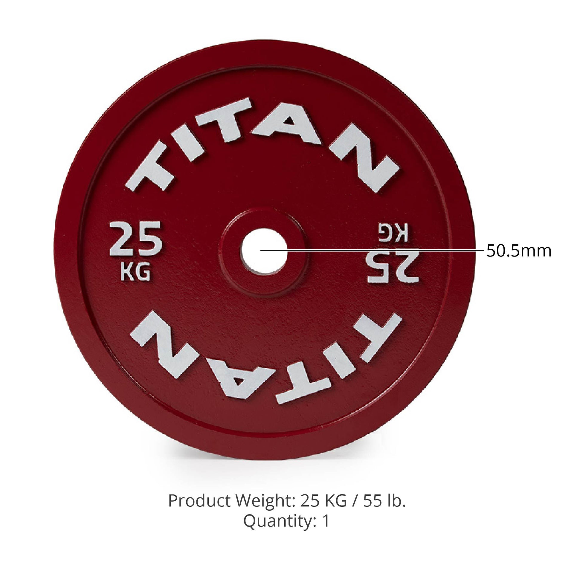25 KG Single Calibrated Steel Plate – Titan Fitness