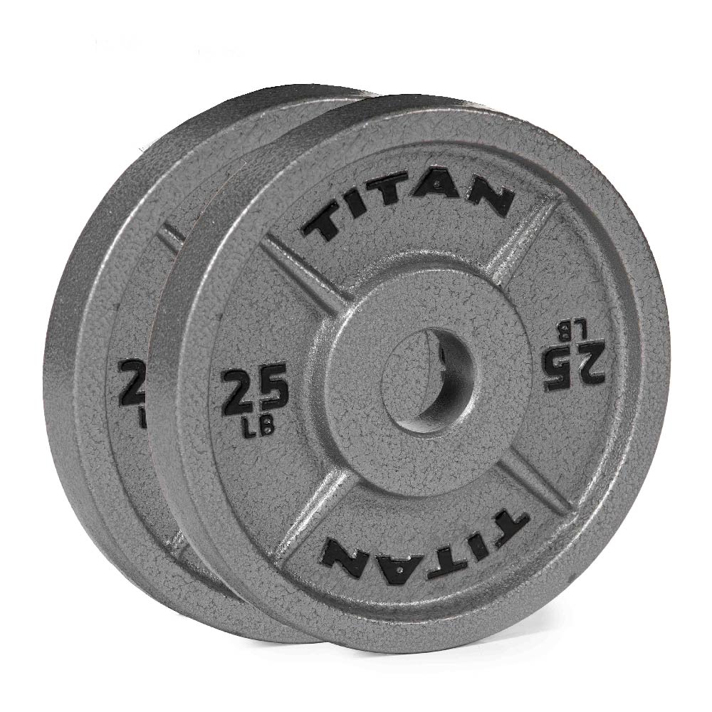 25 Lb Cast Iron Olympic Plates | Titan Fitness