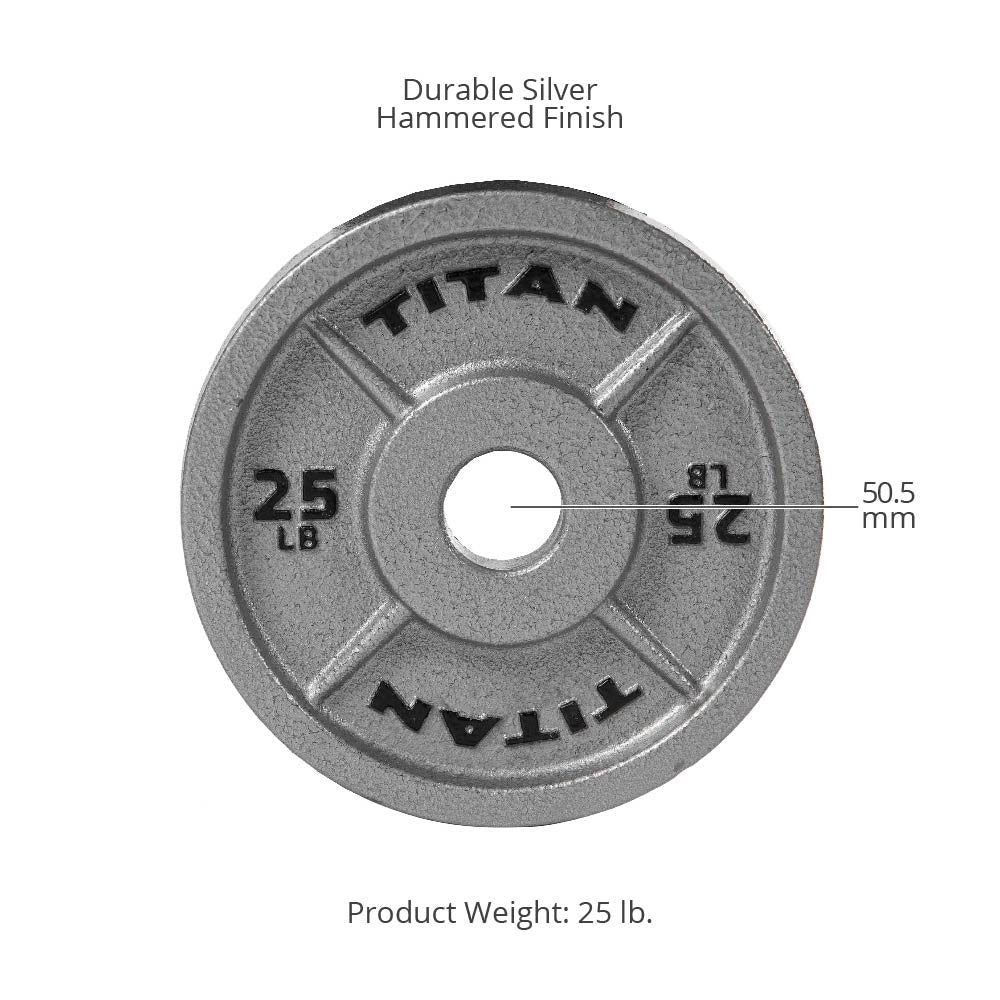 25 Lb Cast Iron Olympic Plates | Titan Fitness