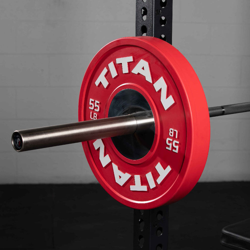 55 LB Single Elite Color Competition Bumper Plate | Titan Fitness
