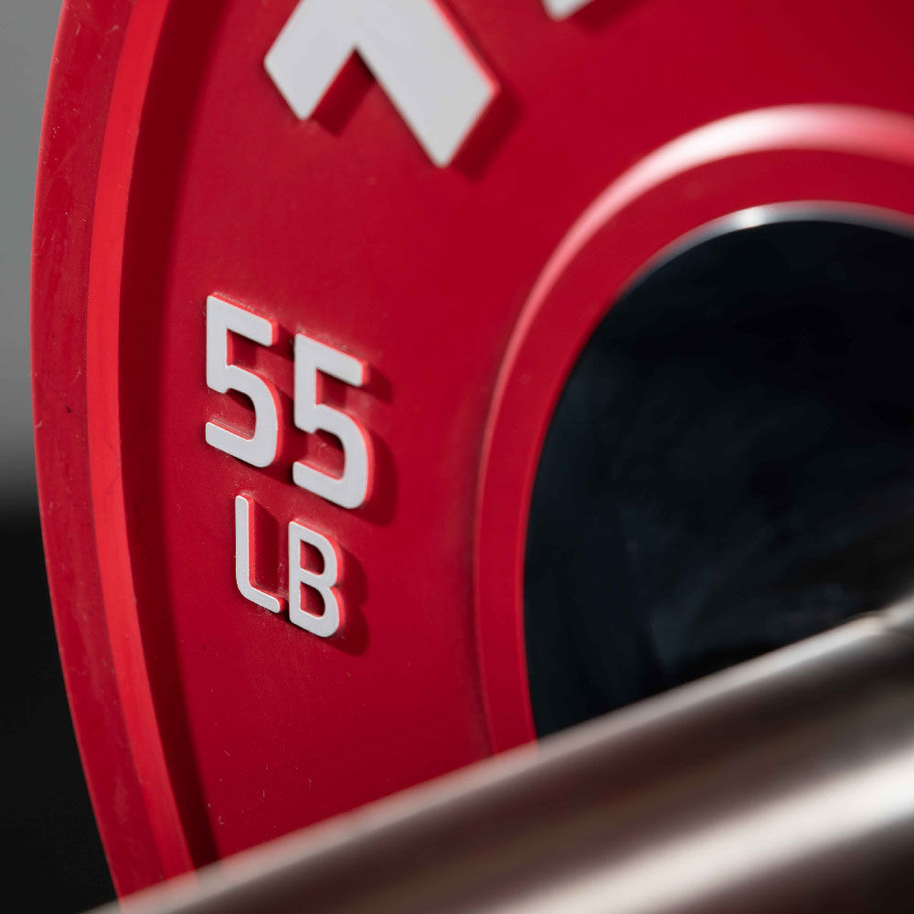 55 LB Single Elite Color Competition Bumper Plate | Titan Fitness