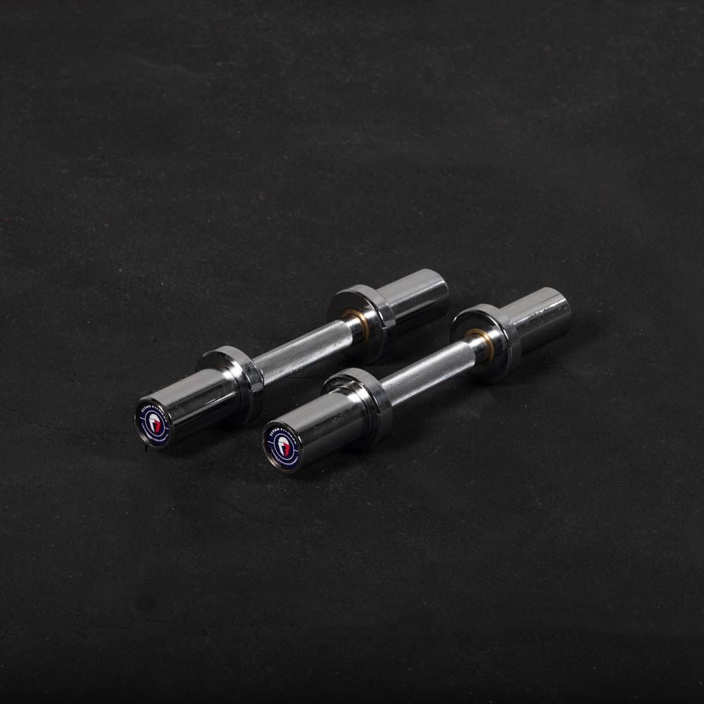 Pair Loadable 15" Olympic Dumbbell Handles | Titan Fitness