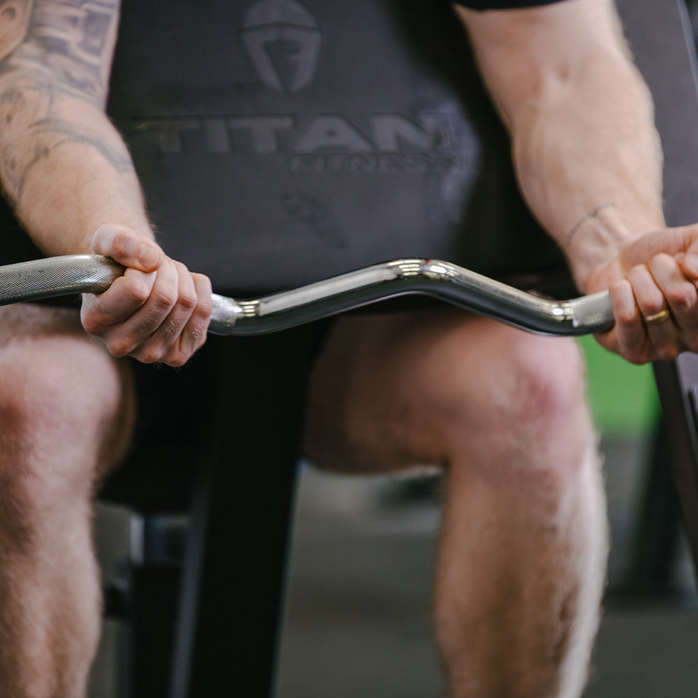 Olympic EZ Curl Bar | Titan Fitness